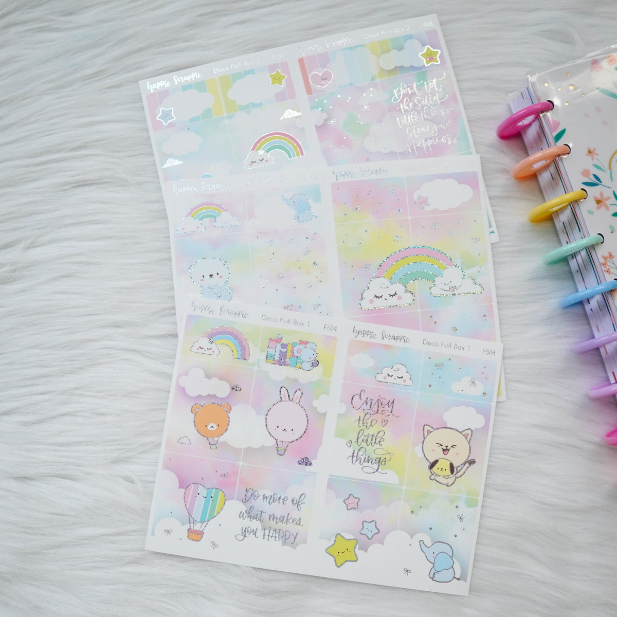 Sticker Kit - You're My Happy Rainbow (3 Deco Full Boxes) - Foiled Sti ...