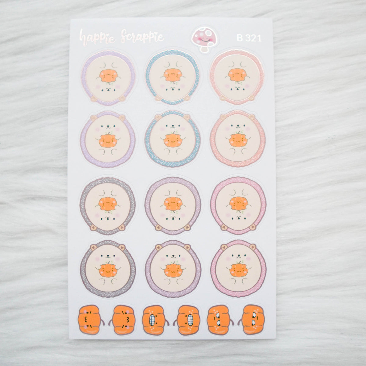 Planner Stickers : Warm & Fuzzy // Foiled Tabs (B321) | HappieScrappie