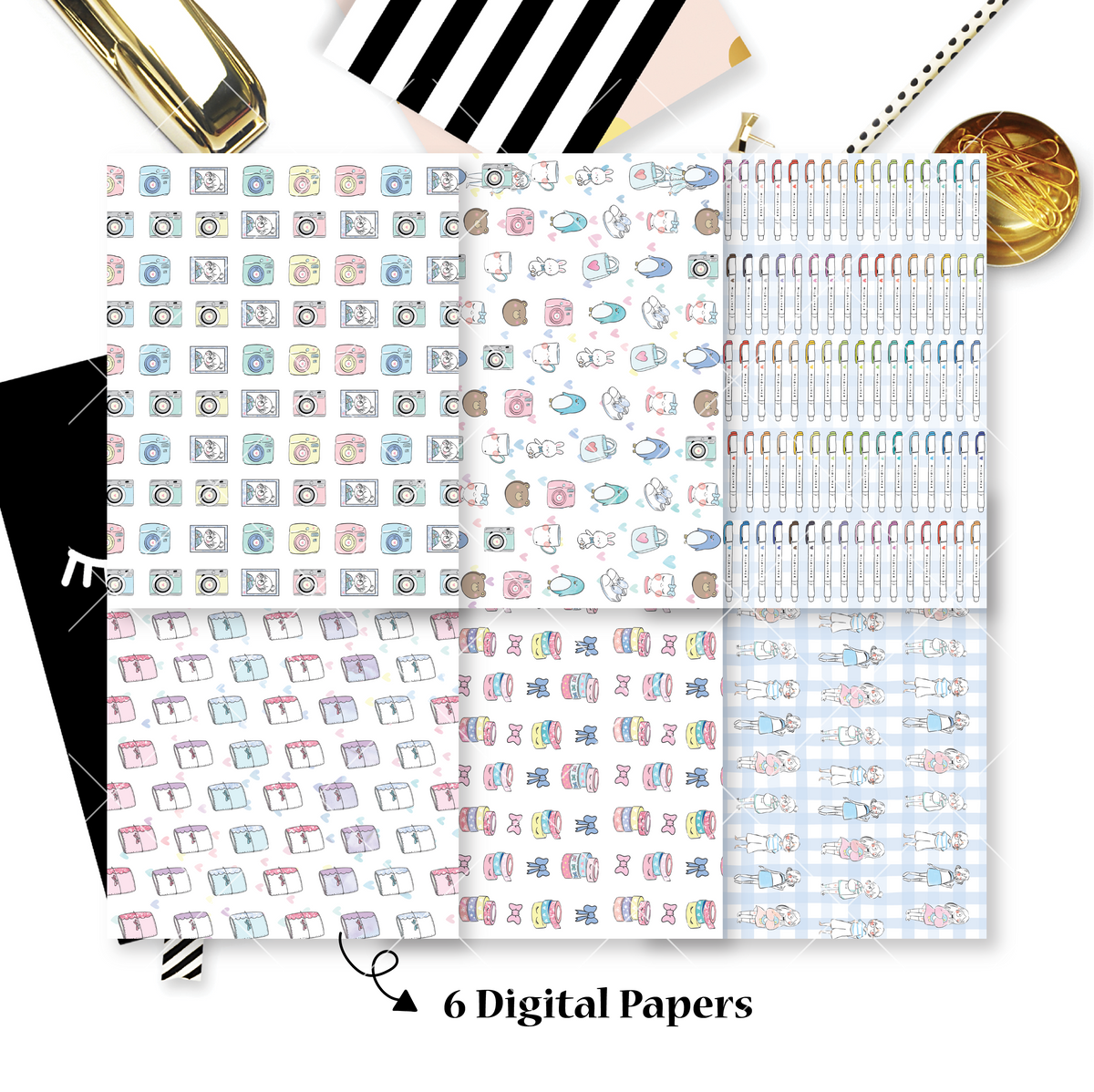 DIGITAL PAPERS - No Physical Product : My Favourite Things Themed Digi ...