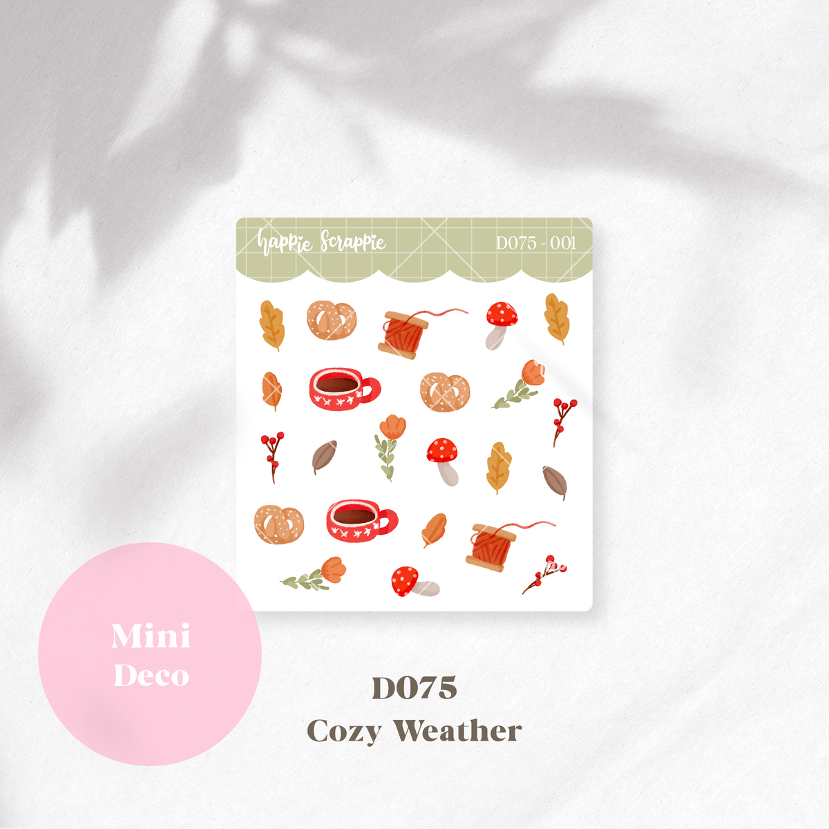 Mini Deco : Cozy Weather Elements // D075 | HappieScrappie