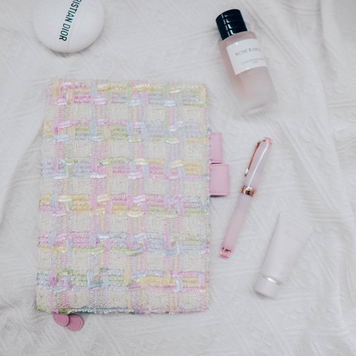 Planner Cover : Pastel Rainbow Tweed Fabric (B6) // Pre Order ...