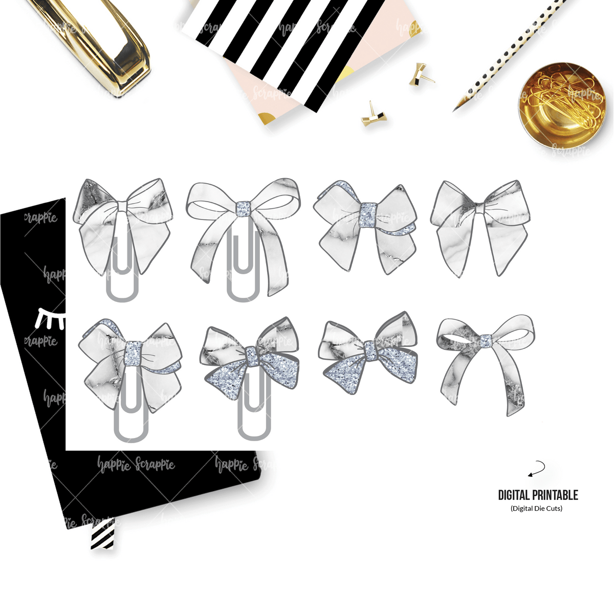 DIGITAL DOWNLOAD! - No Physical Product : Marble Bowtiful Bows ...