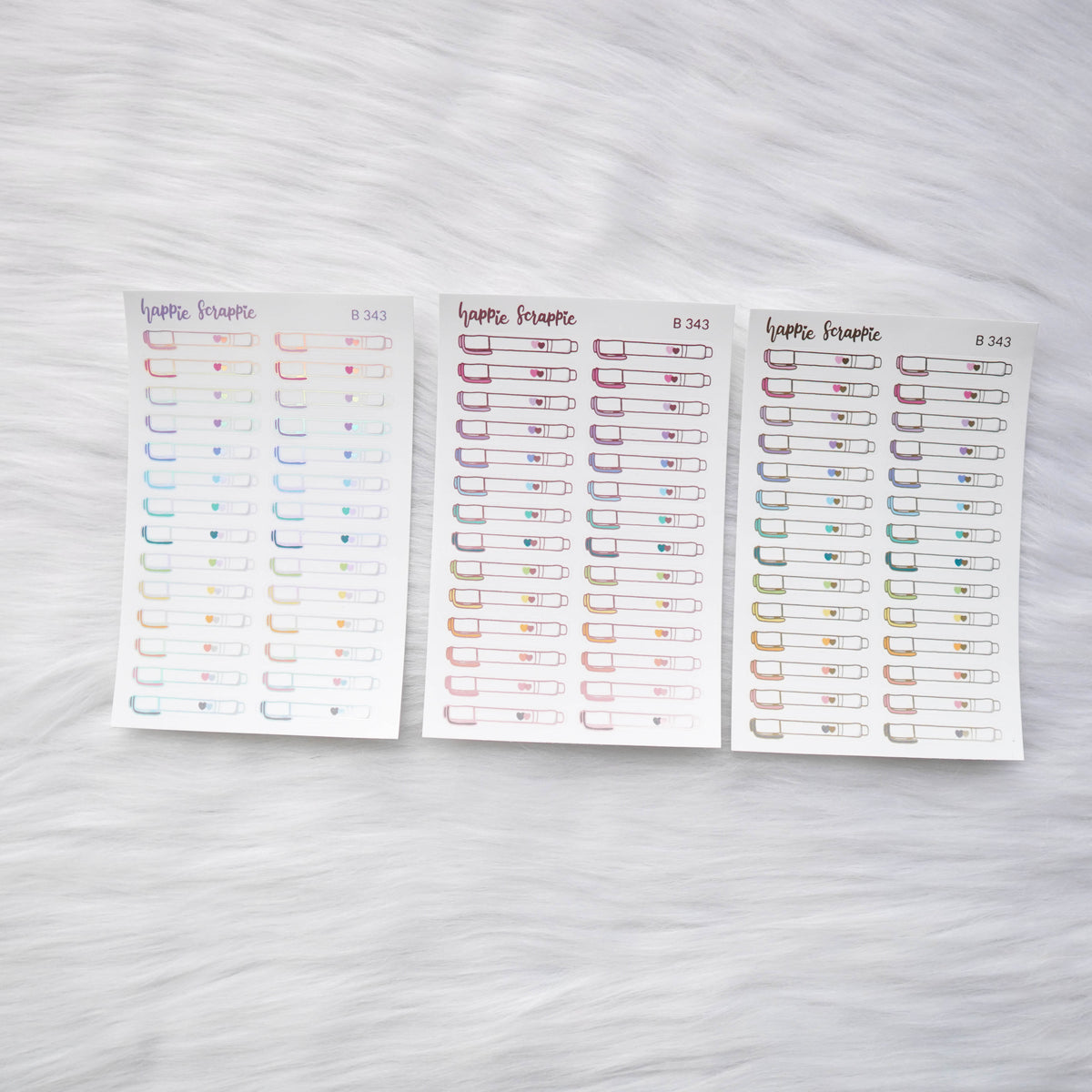 Planner Stickers : Foiled Mildliner Highlighter Sticker (B343 ...