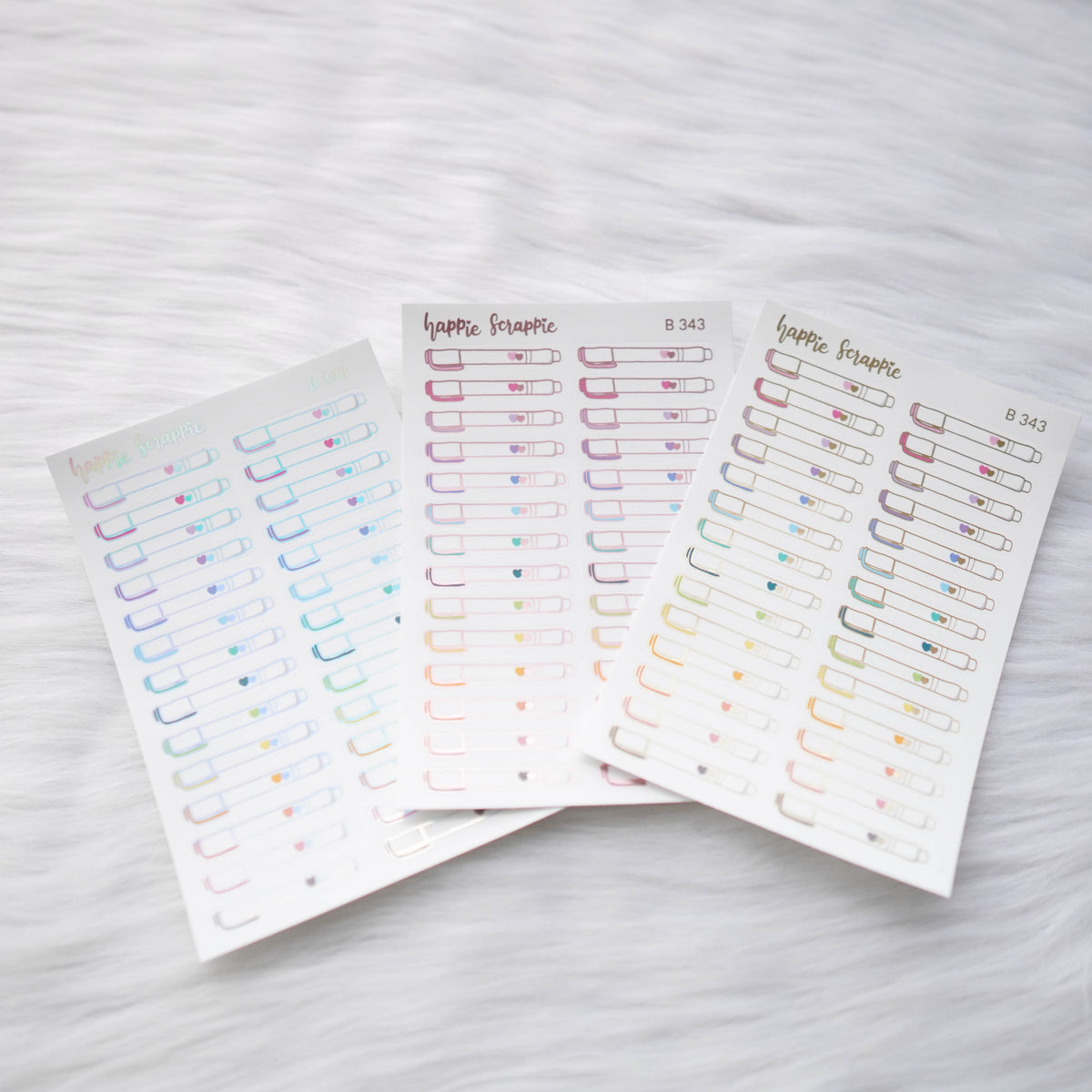 Planner Stickers : Foiled Mildliner Highlighter Sticker (B343 ...